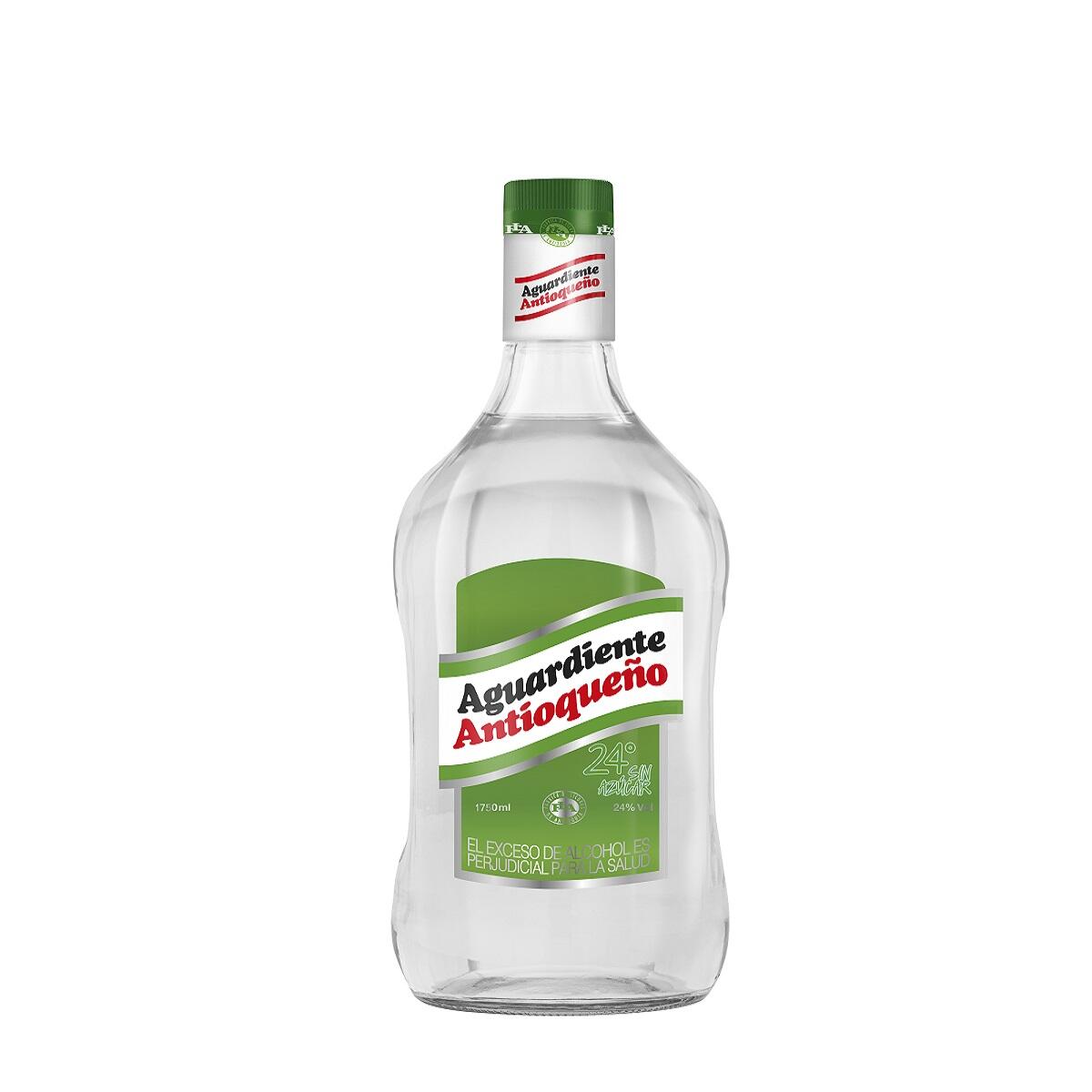 Aguardiente Antioqueno Sin Azucar Verde Garrafa X 1750 Ml ...