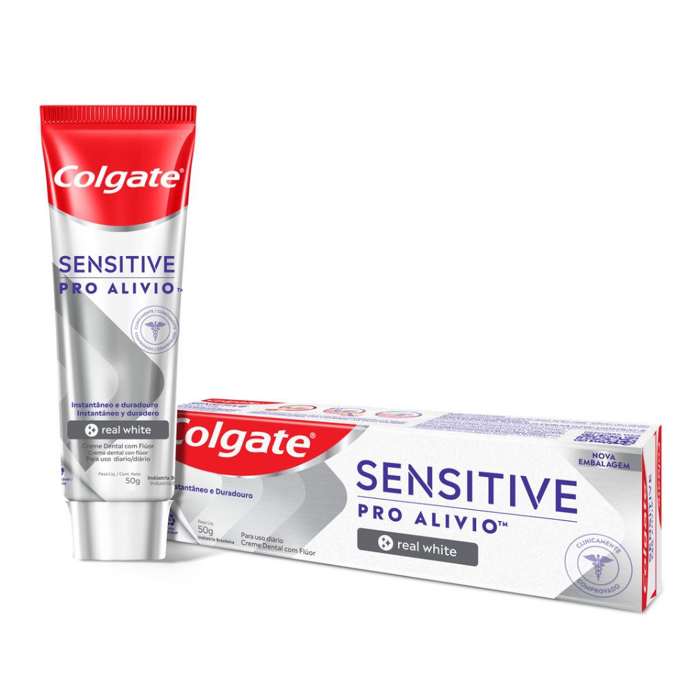 Crema Dental Colgate Sensitive Pro-alivio Real White Tubo X 50 Gr