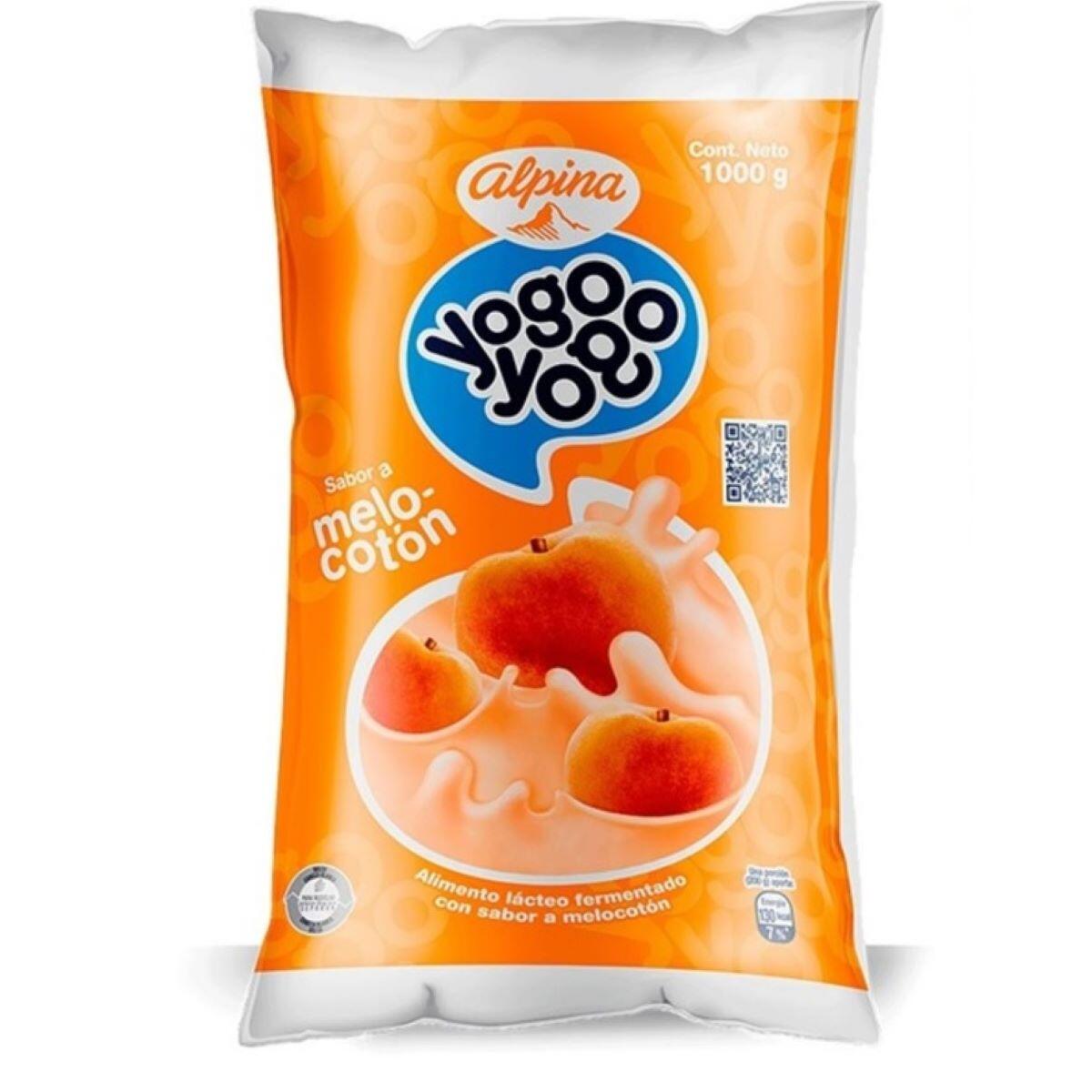 YOGURT YOGO YOGO ALPINA MELOCOTON BOLSA X 1 LT