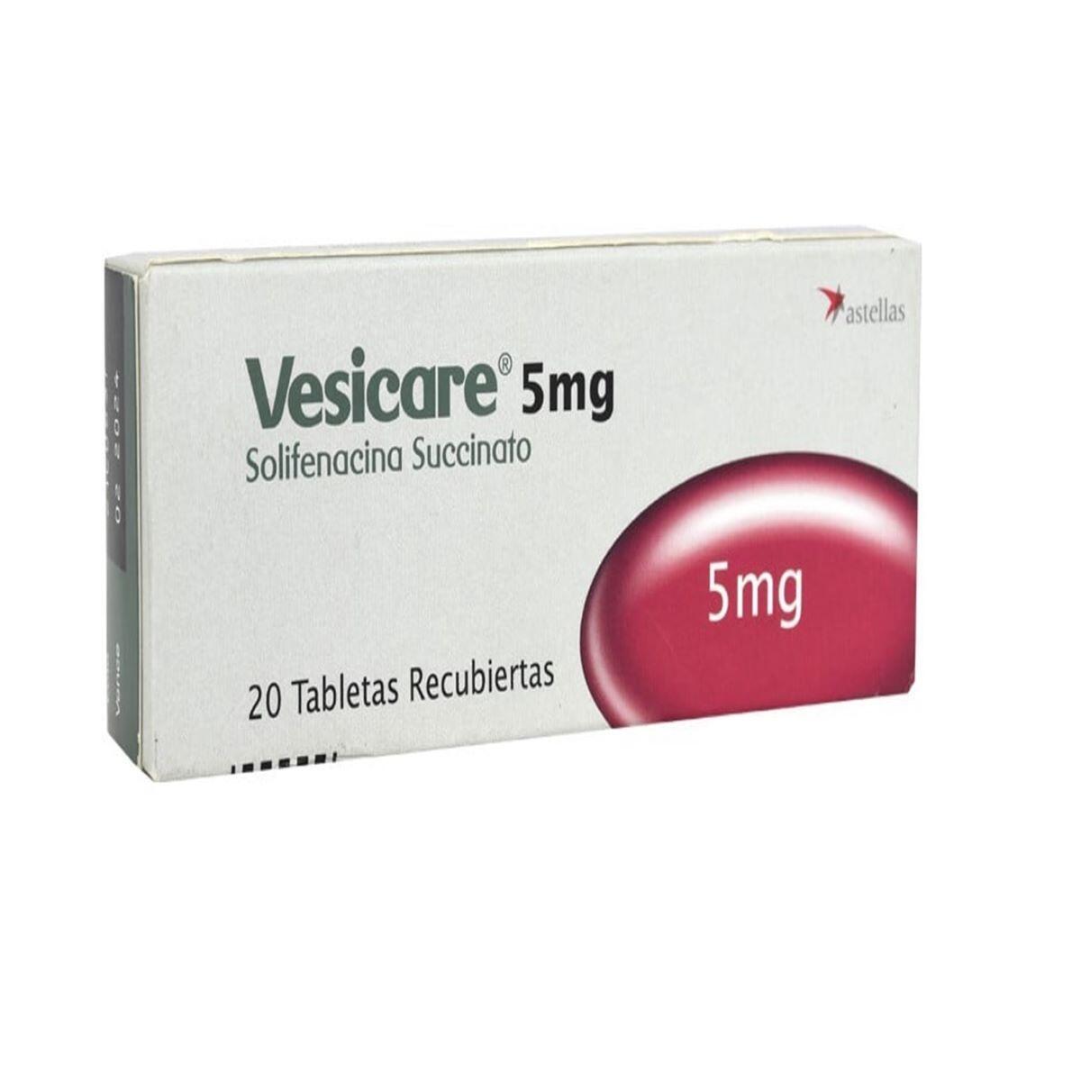 Vesicare Solifenacina 5 Mg X 20 Tabl