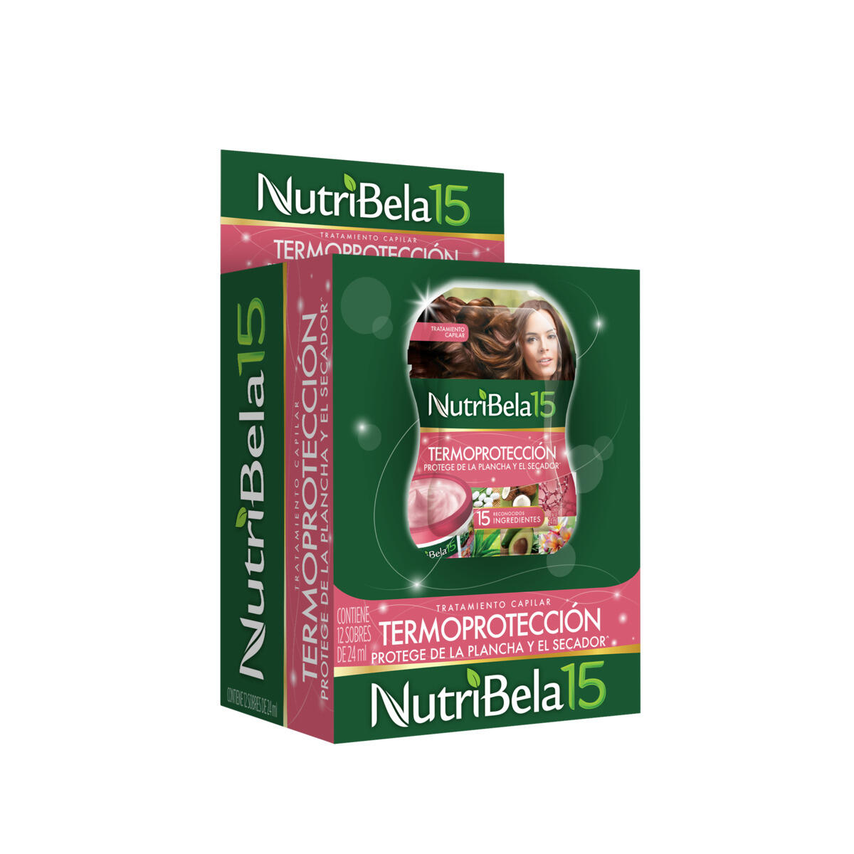 Tratamiento Nutribela Termoproteccion Caja X 12 Sobres X 24 Ml
