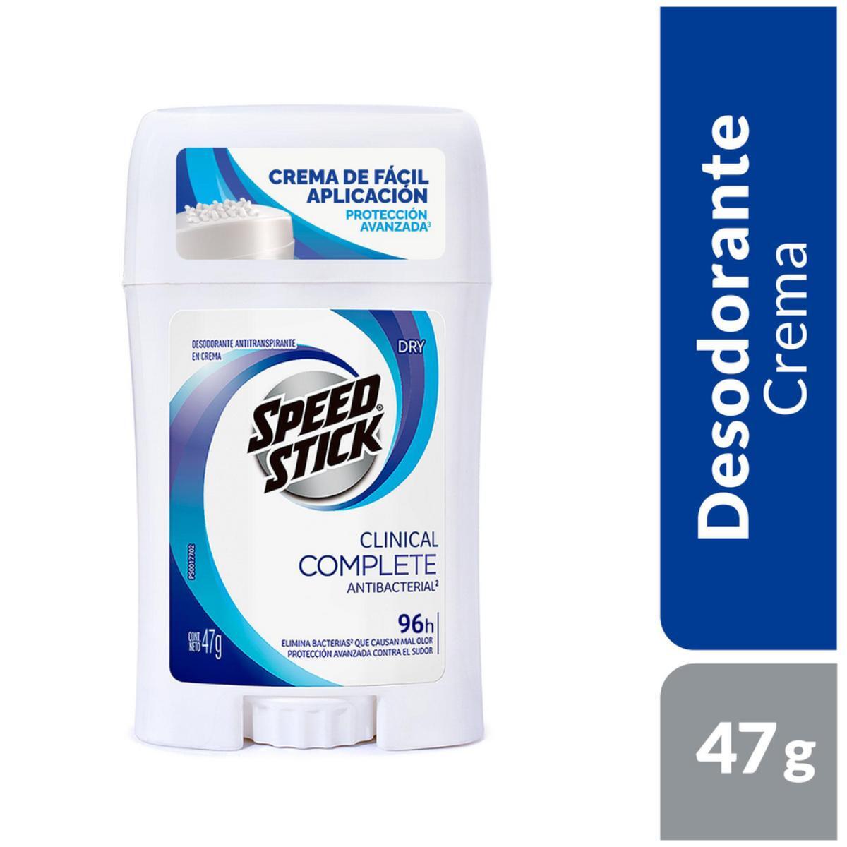 Desodorante Speed Stick Crema Clinical Complete Antibacterial X 47 Gr