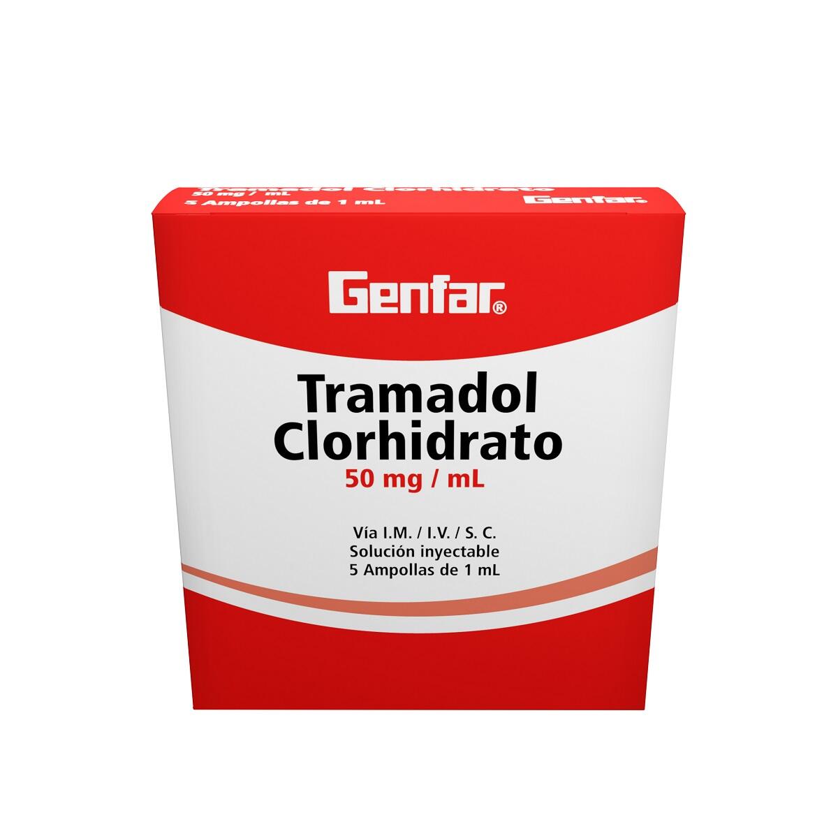 Tramadol 50 Mg /ml X 5 Amp