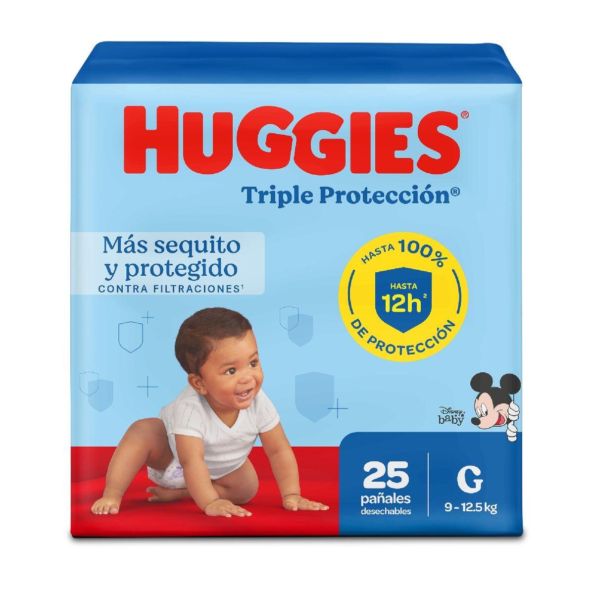 Panal Huggies Triple Proteccion Talla G Pqte X 25 Und