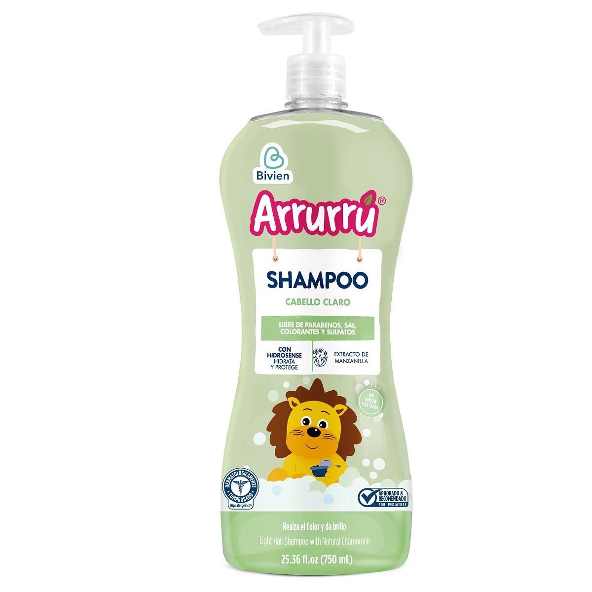 Shampoo Arrurru Cabello Claro Frasco X 750 Ml