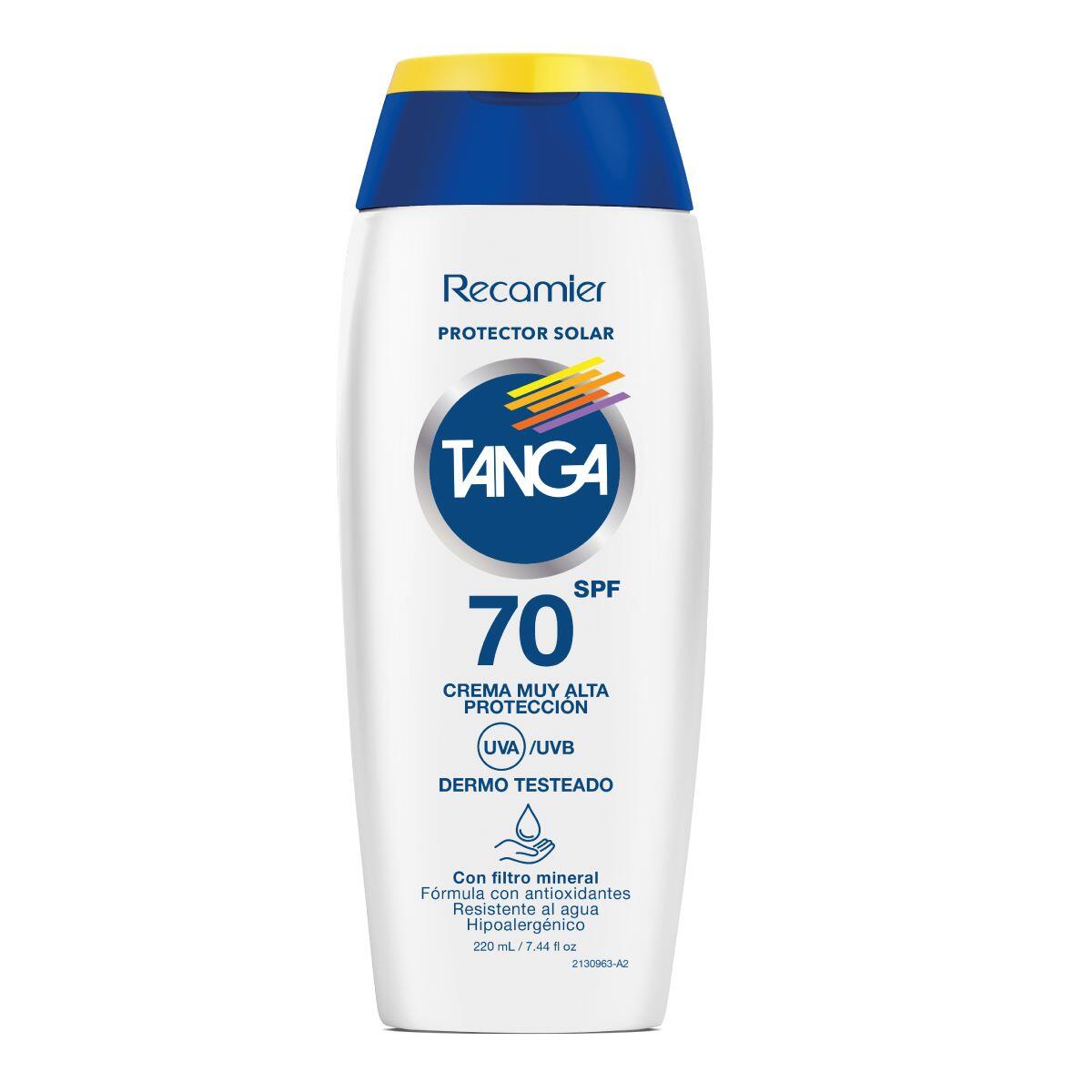 Protector Solar Tanga Spf 70 Crema Frasco X 220 Ml