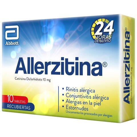 ALLERZITINA 10 MG CAJA X 10 TAB - Salud, Medicamentos, Higiene y ...