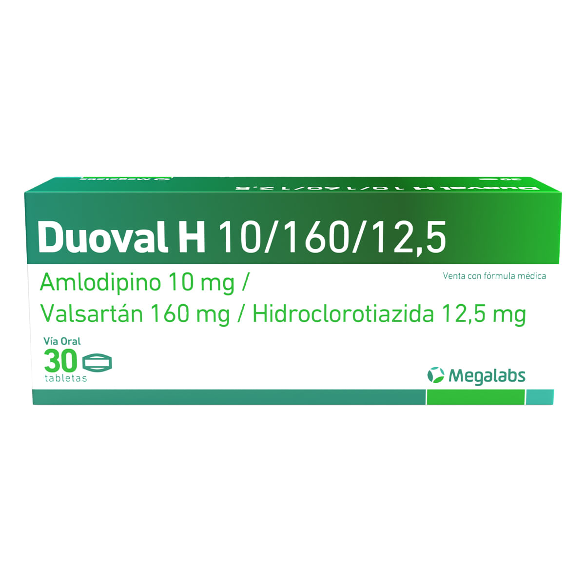 DUOVAL H 10/160/12.5 MG CAJA X 30 TAB