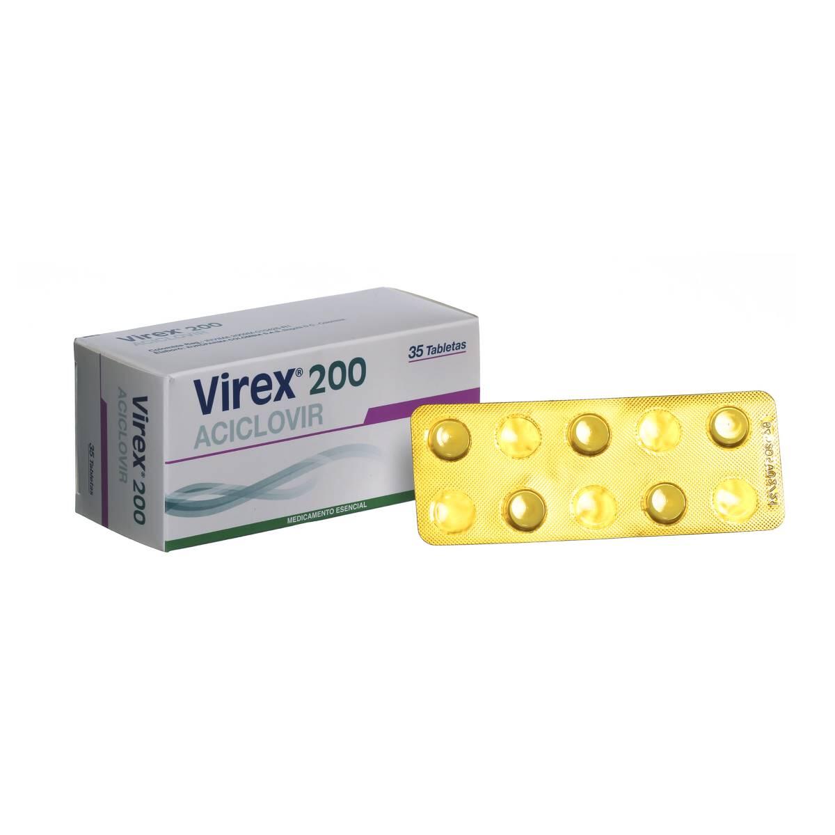 VIREX 200 MG CAJA X 35 TABL
