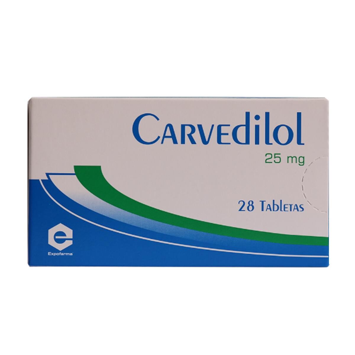 Carvedilol 25 Mg Caja X 28 Tabl