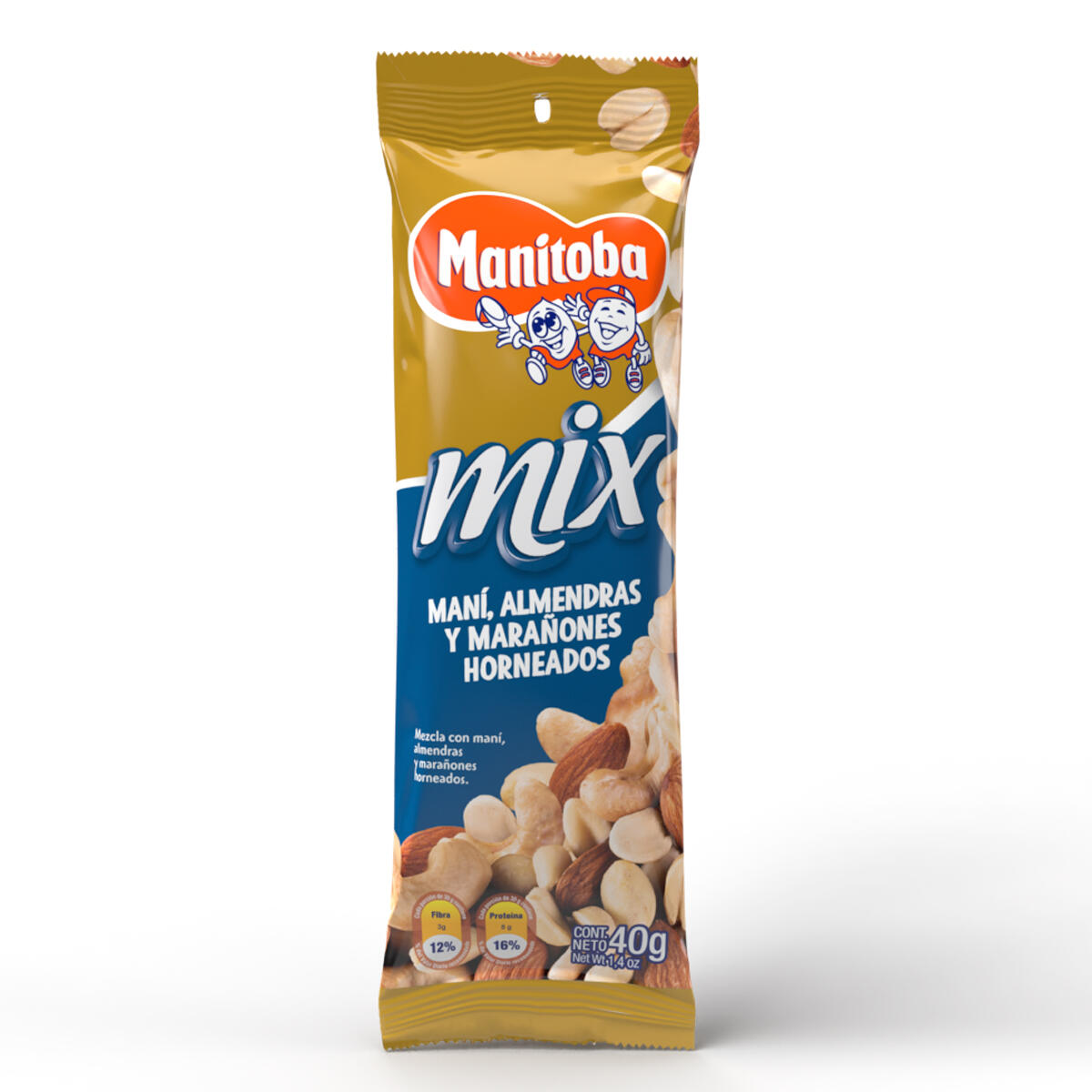 Manitoba Mix Mani Almendras Y Maranones Horneados Pqte X 40 Gr ...