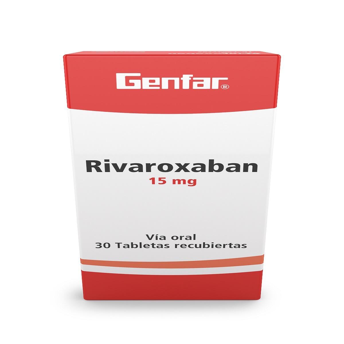 Rivaroxaban 15 Mg X 30 Tabl - TuDrogueríaVirtual.com