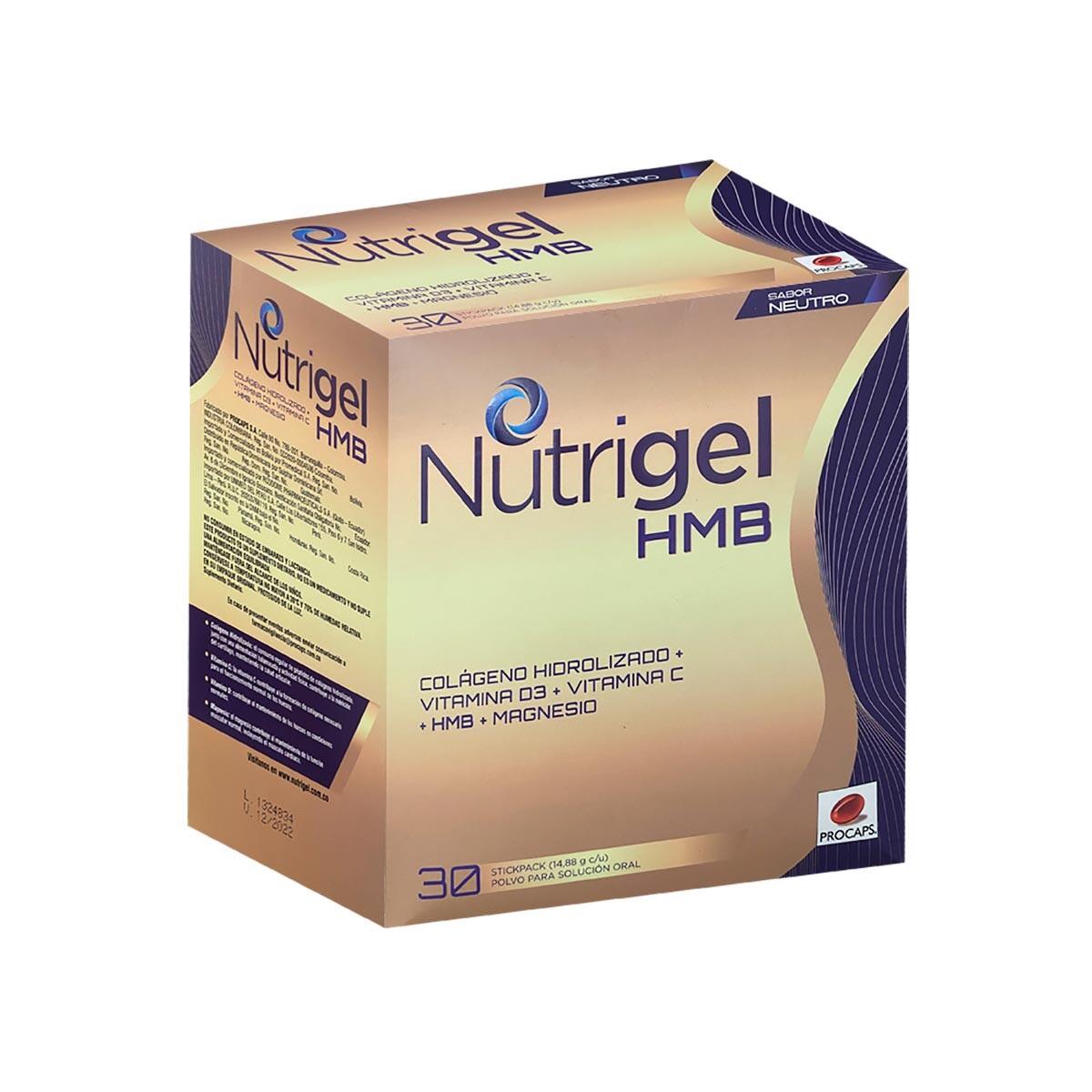 Nutrigel Hmb Neutro Colageno Hidrolizado X 30 Sobres ...