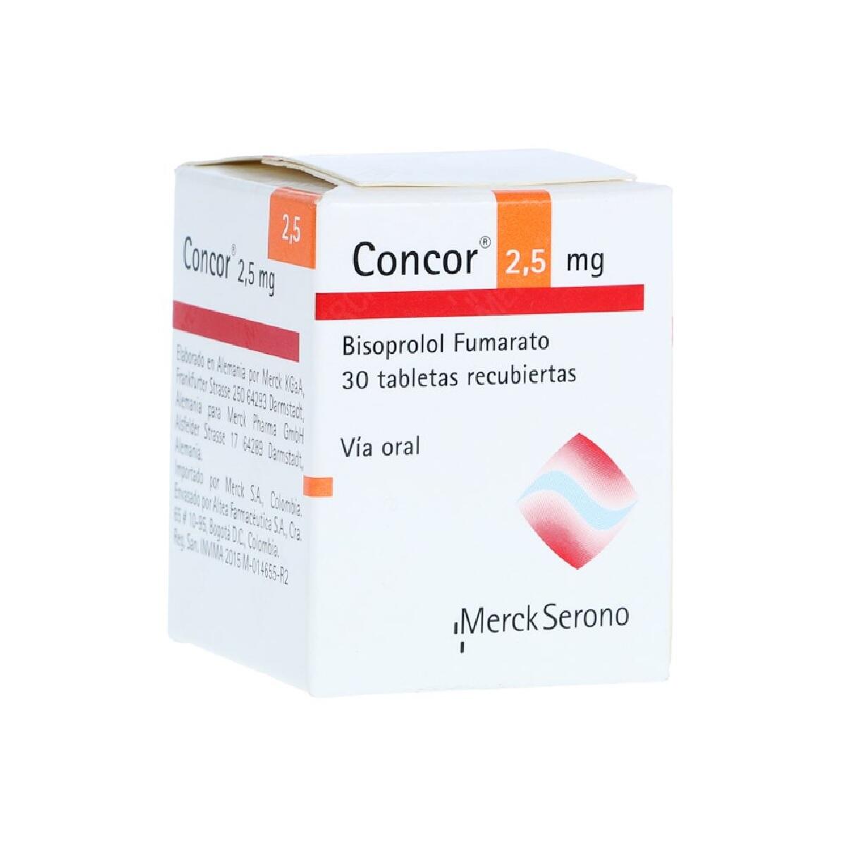 CONCOR 2.5 MG CAJA X 30 TABL