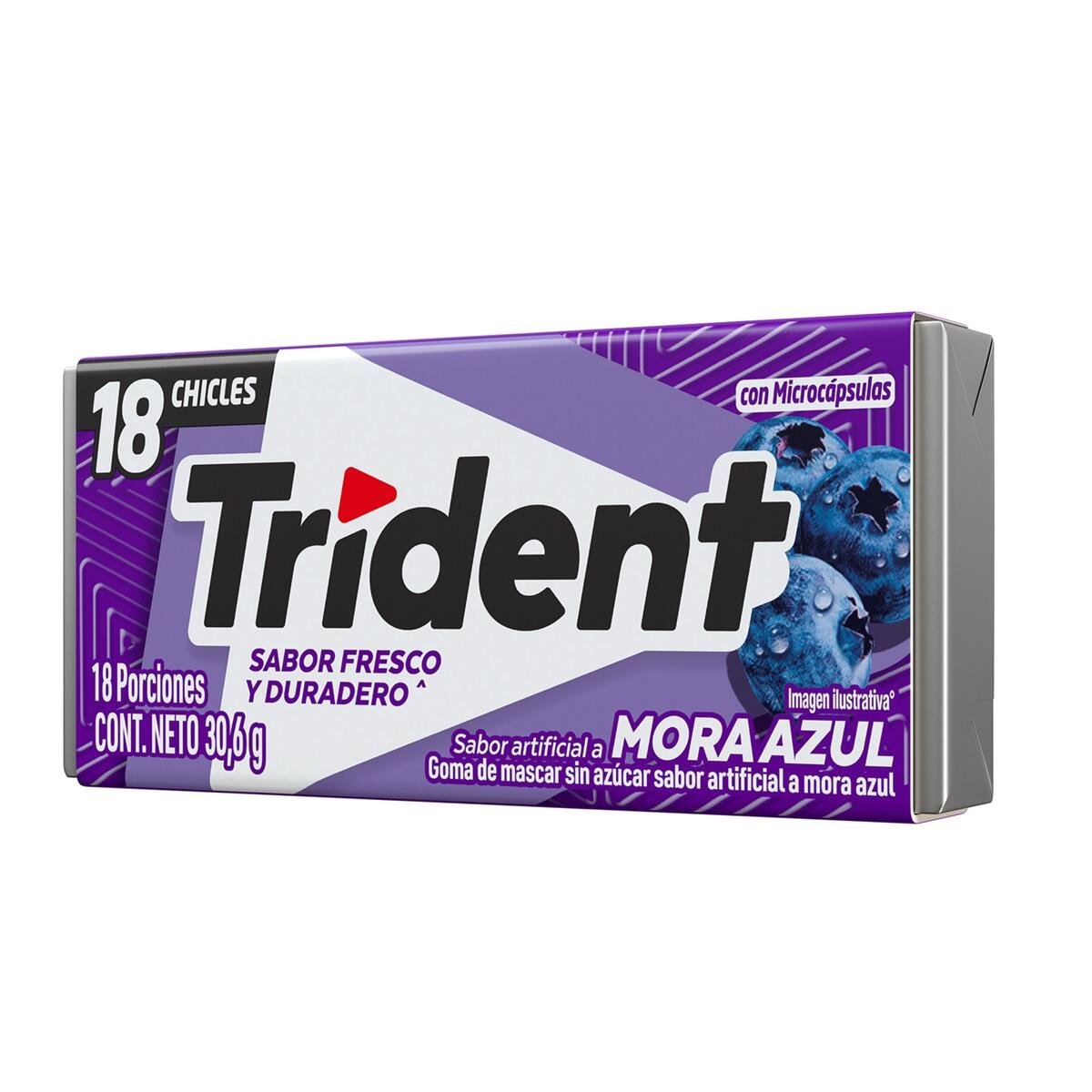 Chicles Trident Value Mora Azul X 30.6 Gr
