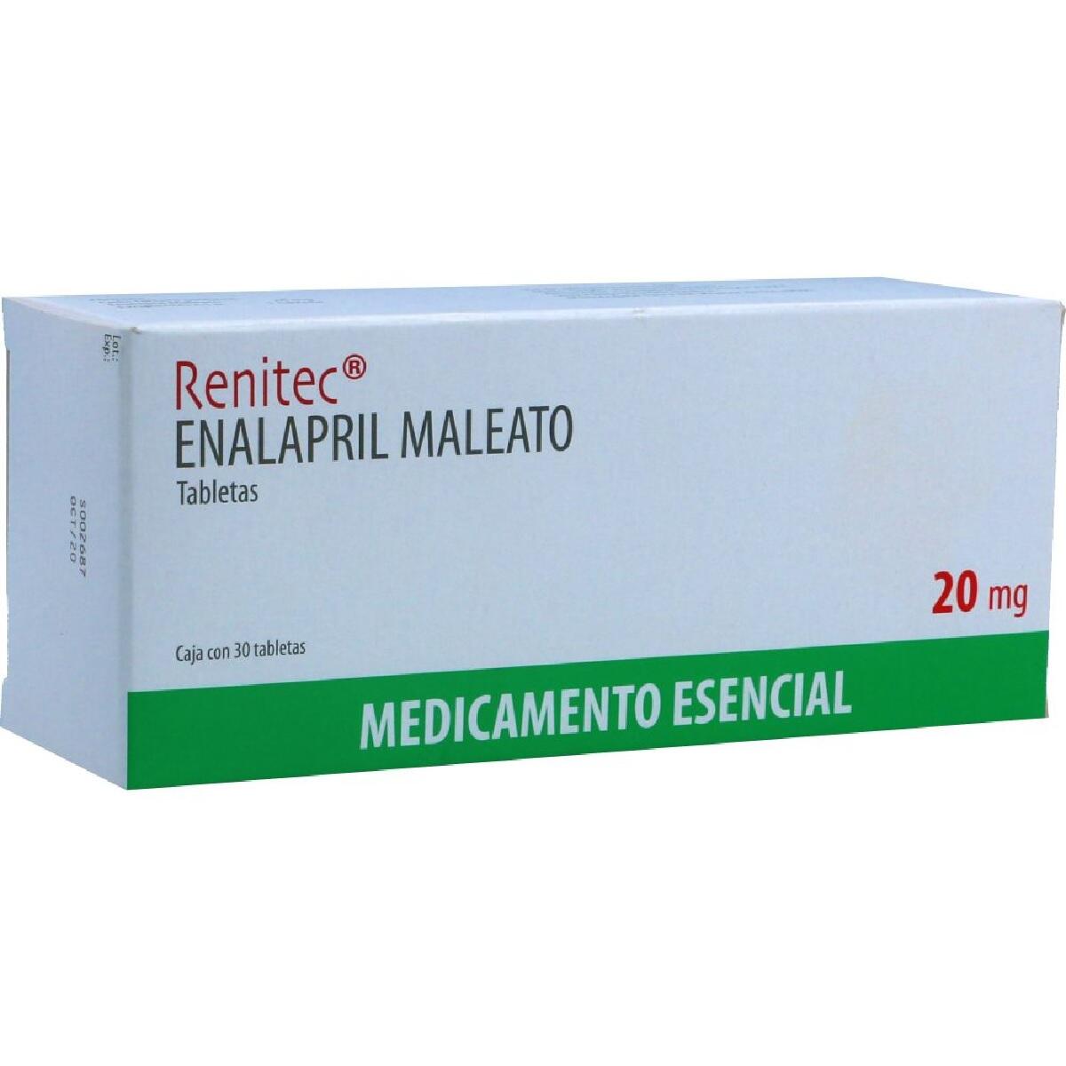 RENITEC 20 MG CAJA X 30 TABL