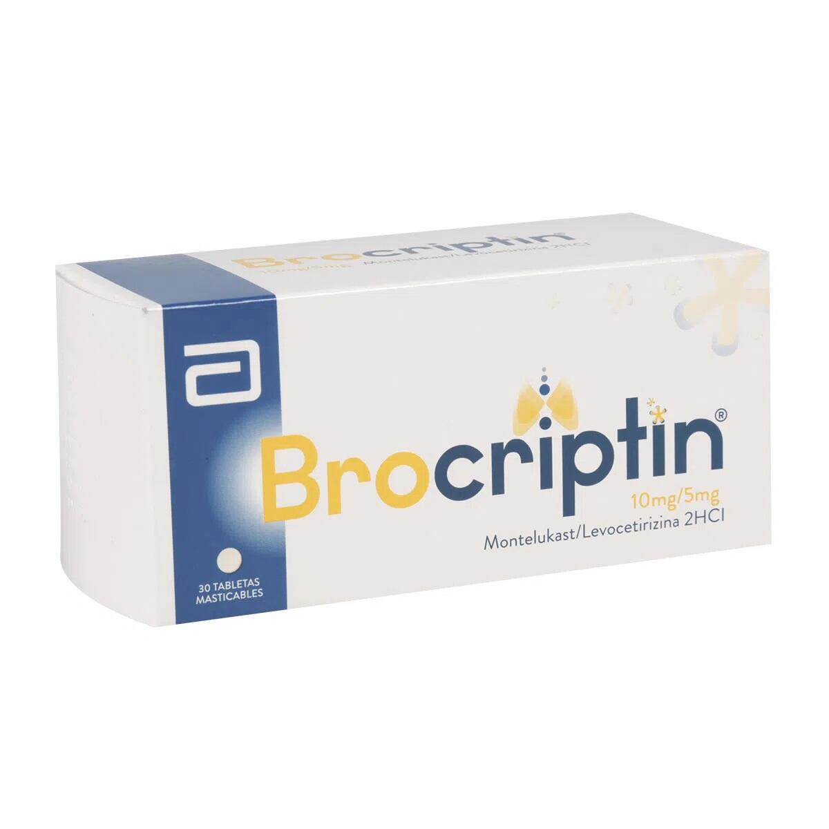BROCRIPTIN 10/5 MG CAJA X 30 TAB