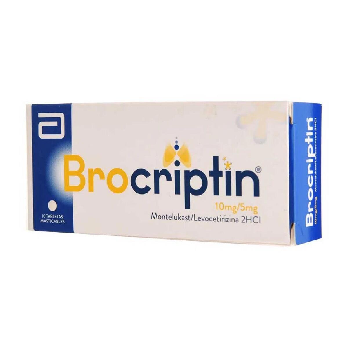 BROCRIPTIN 10/5 MG CAJA X 10 TAB