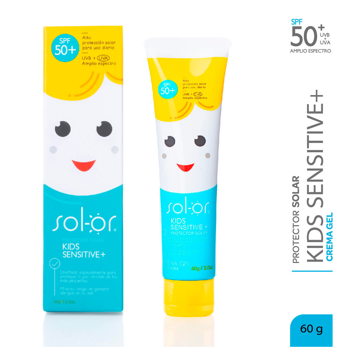Protector Solar Sol-or Piel Sensible Kids Sensitive Spf 50+ X 60 G