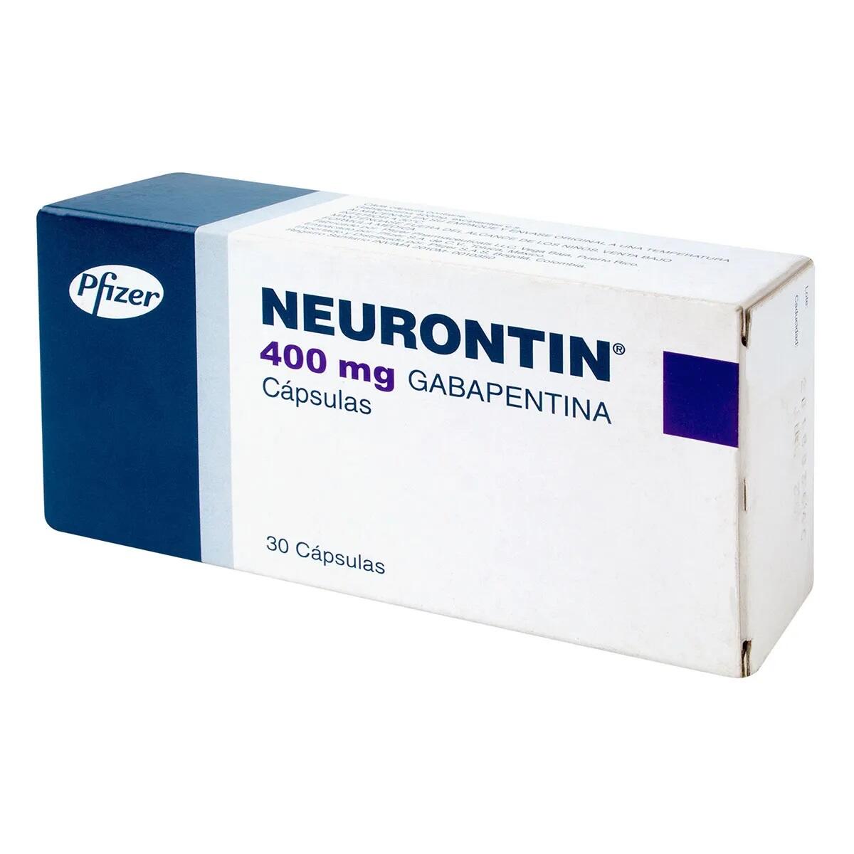 NEURONTIN 400 MG CAJA X 30 CAP - TuDrogueríaVirtual.com