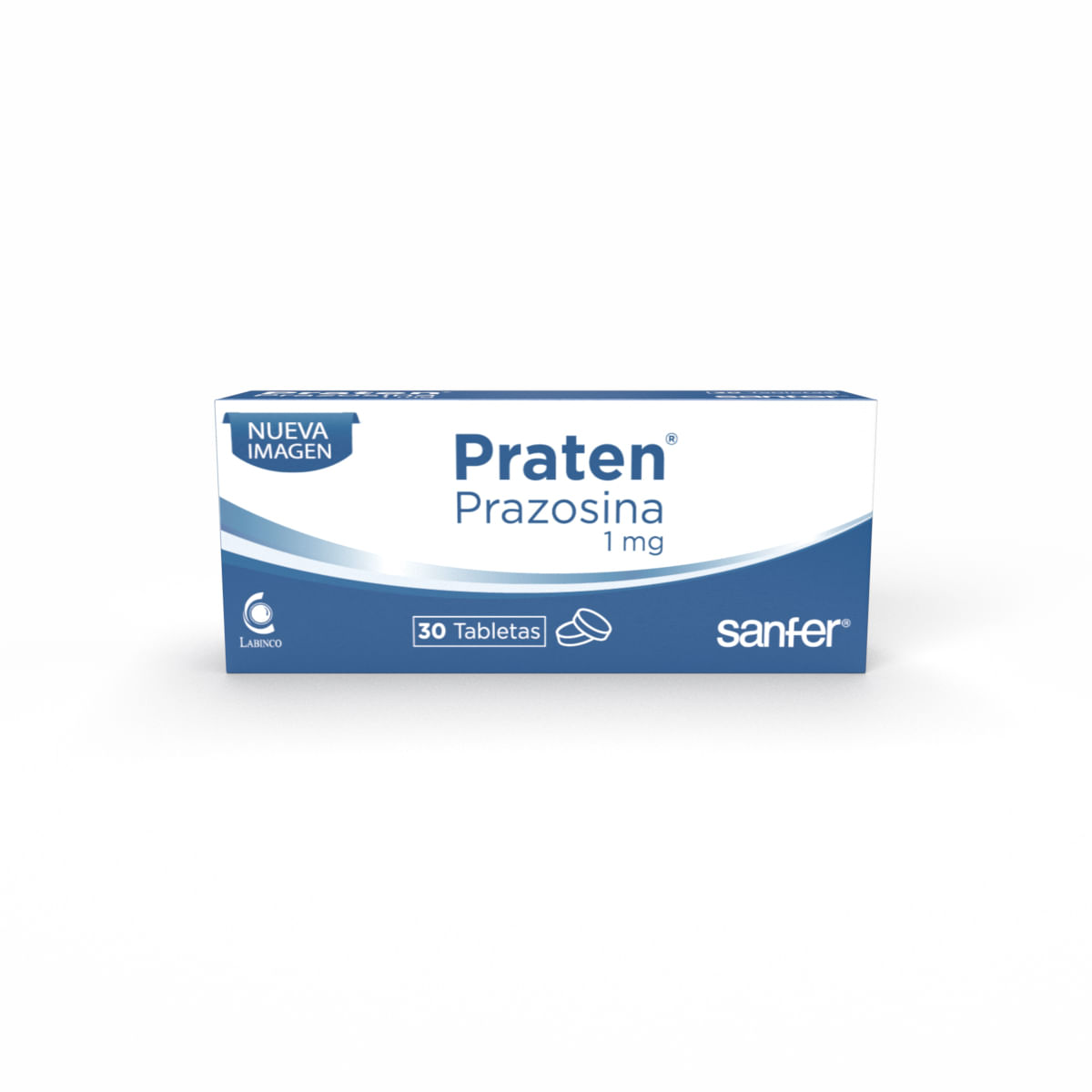 PRAZOSINA 1 MG (PRATEN) CAJA X 30 TABL