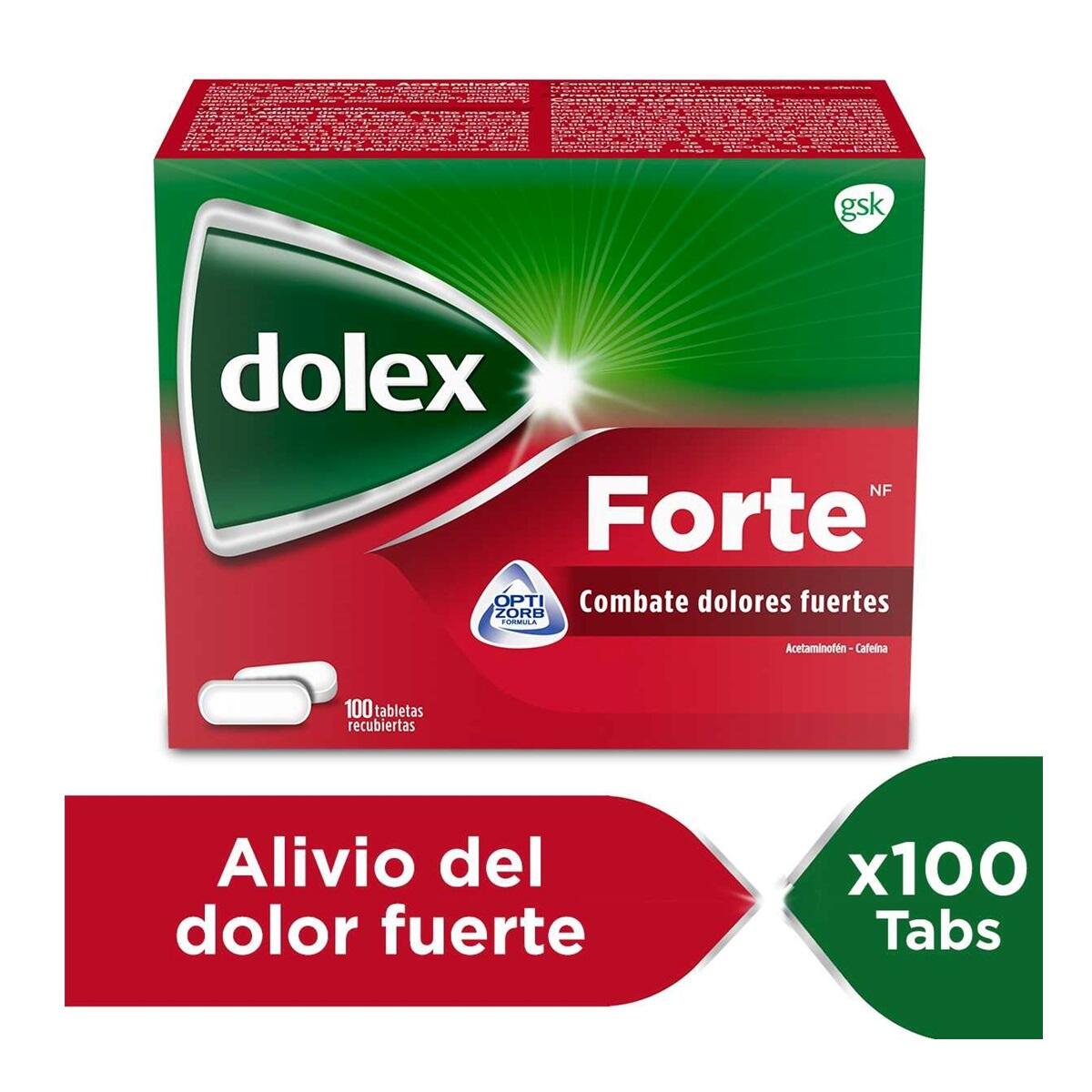 Dolex Forte Acetaminofen/cafeina 500/65 Mg X 100 Tab