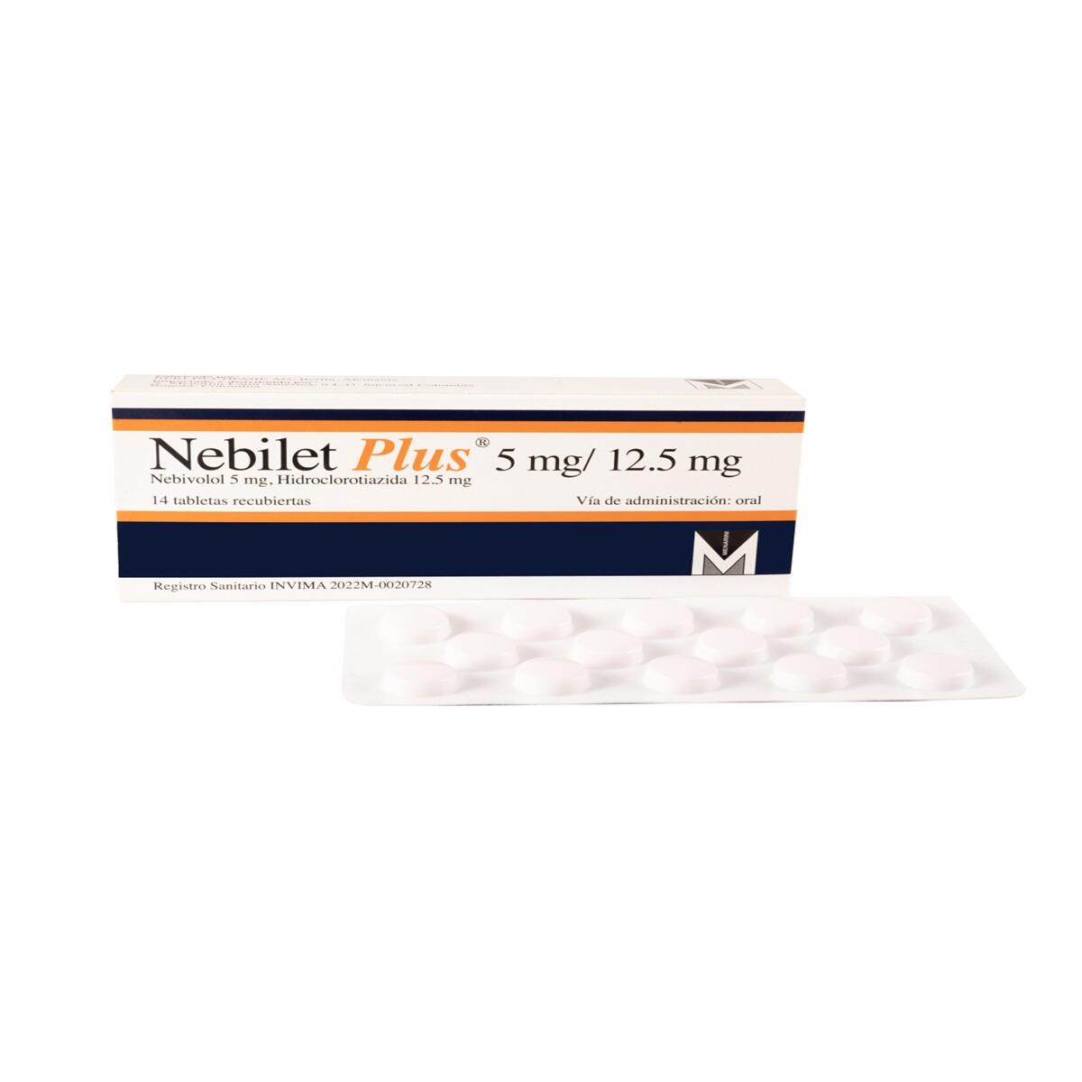 Nebilet Plus Nebivolol/hidroclorotiazida 5/12.5 Mg X 14 Tabl ...