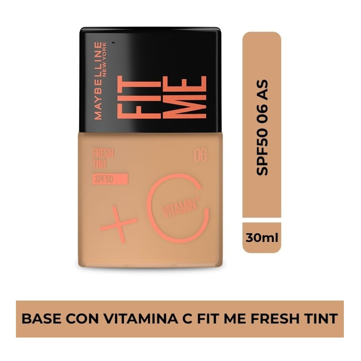 Base Maquillaje Maybelline Fit Me Fresh Tint Spf 50 N 06 X 30 Ml ...
