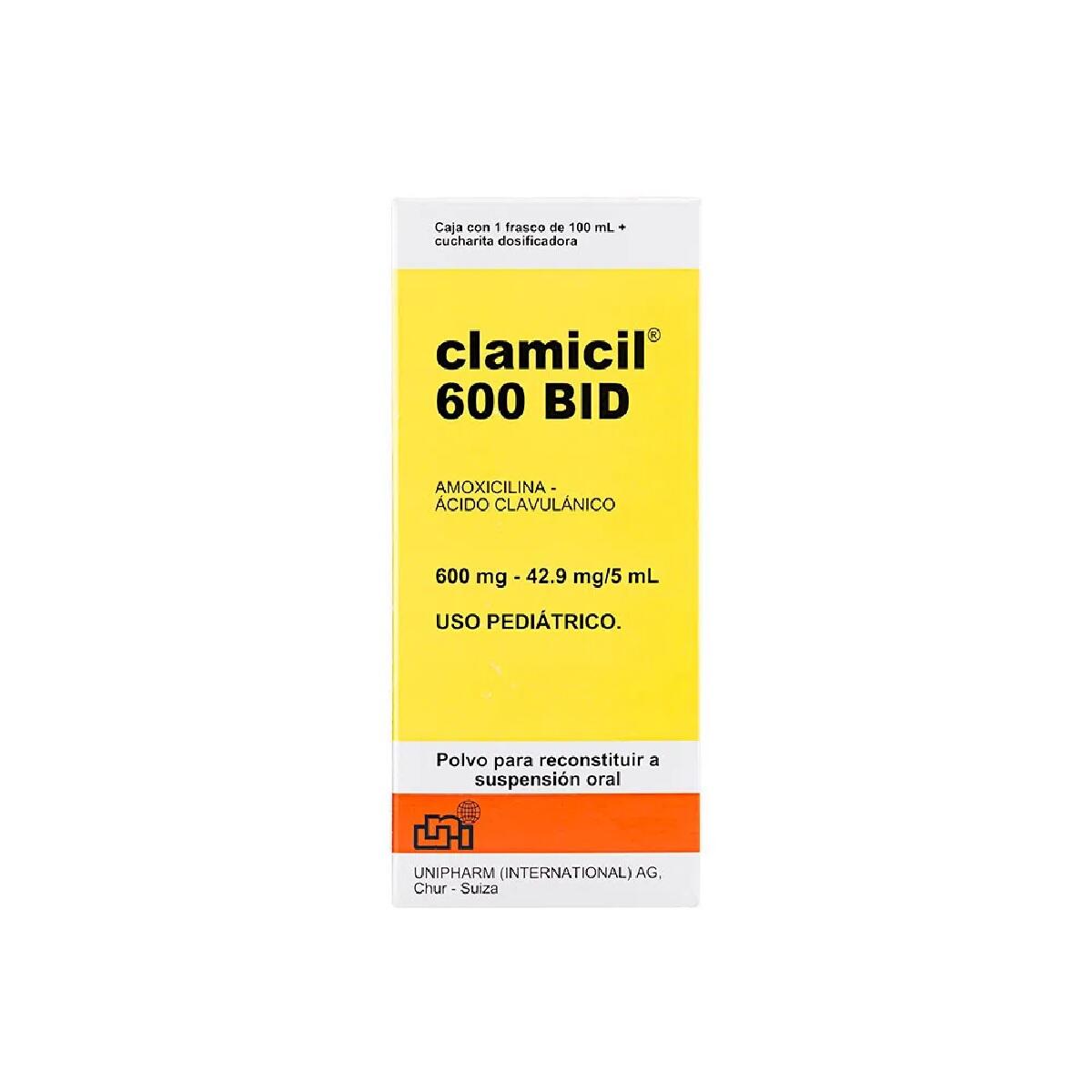 CLAMICIL BID 600 MG SUSPENSION FRASCO X 100 ML