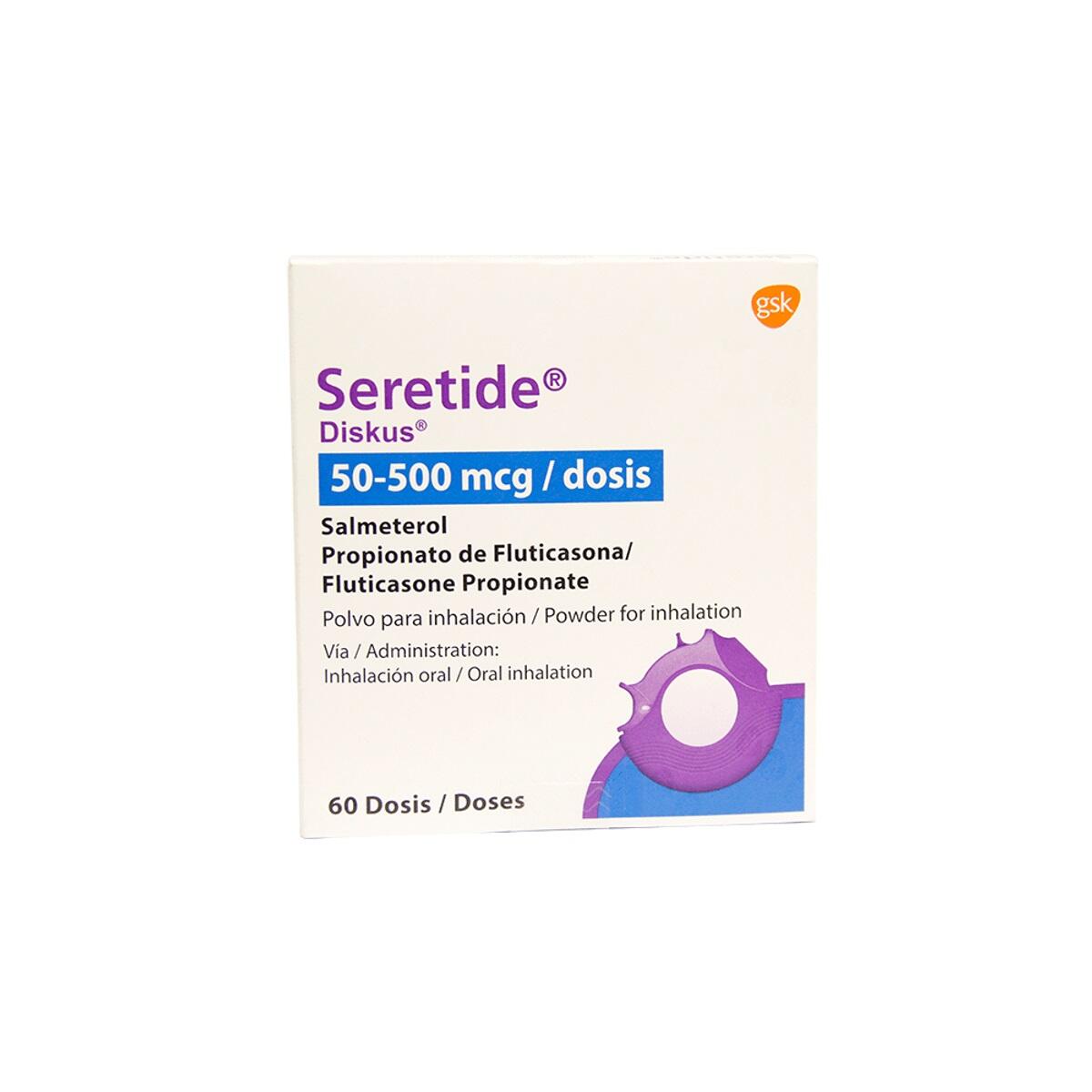 SERETIDE DISKUS 50/500 MG FRASCO X 60 DOSIS