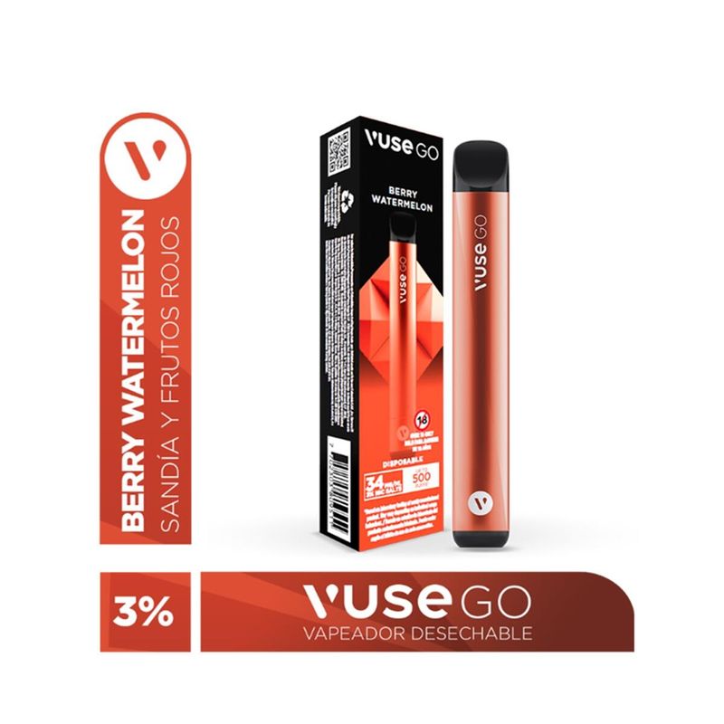 Vapeador Vuse Go Berry Watermelon 3% X 500 Puffs