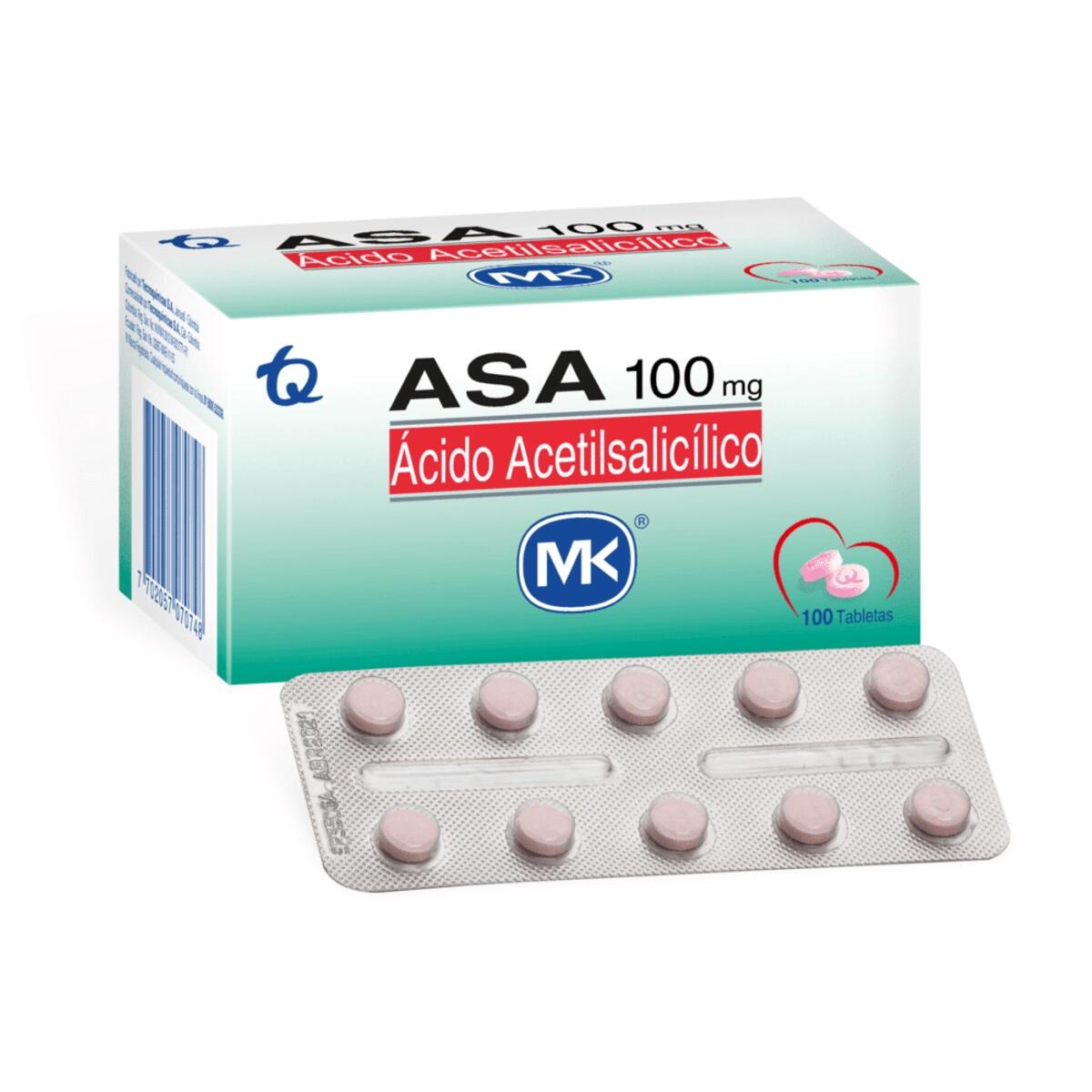 ASA 100 MG CAJA X 100 TABL
