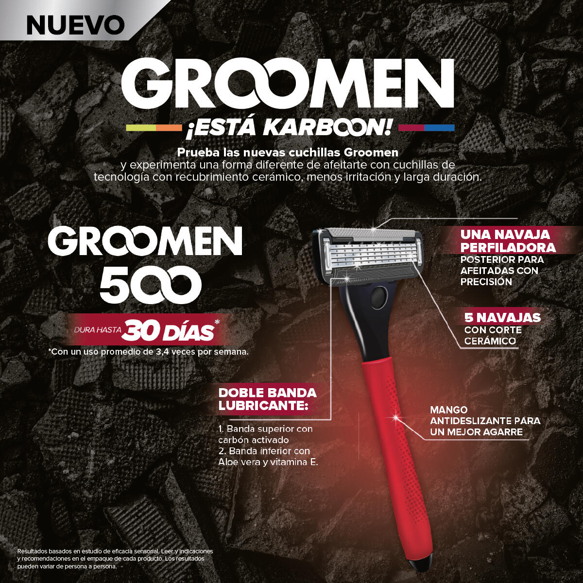 Maquina Afeitar Groomen 500 Con 1 Cartucho