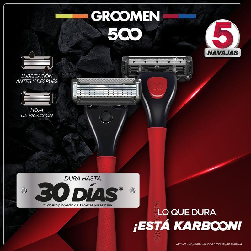Maquina Afeitar Groomen 500 Con 1 Cartucho