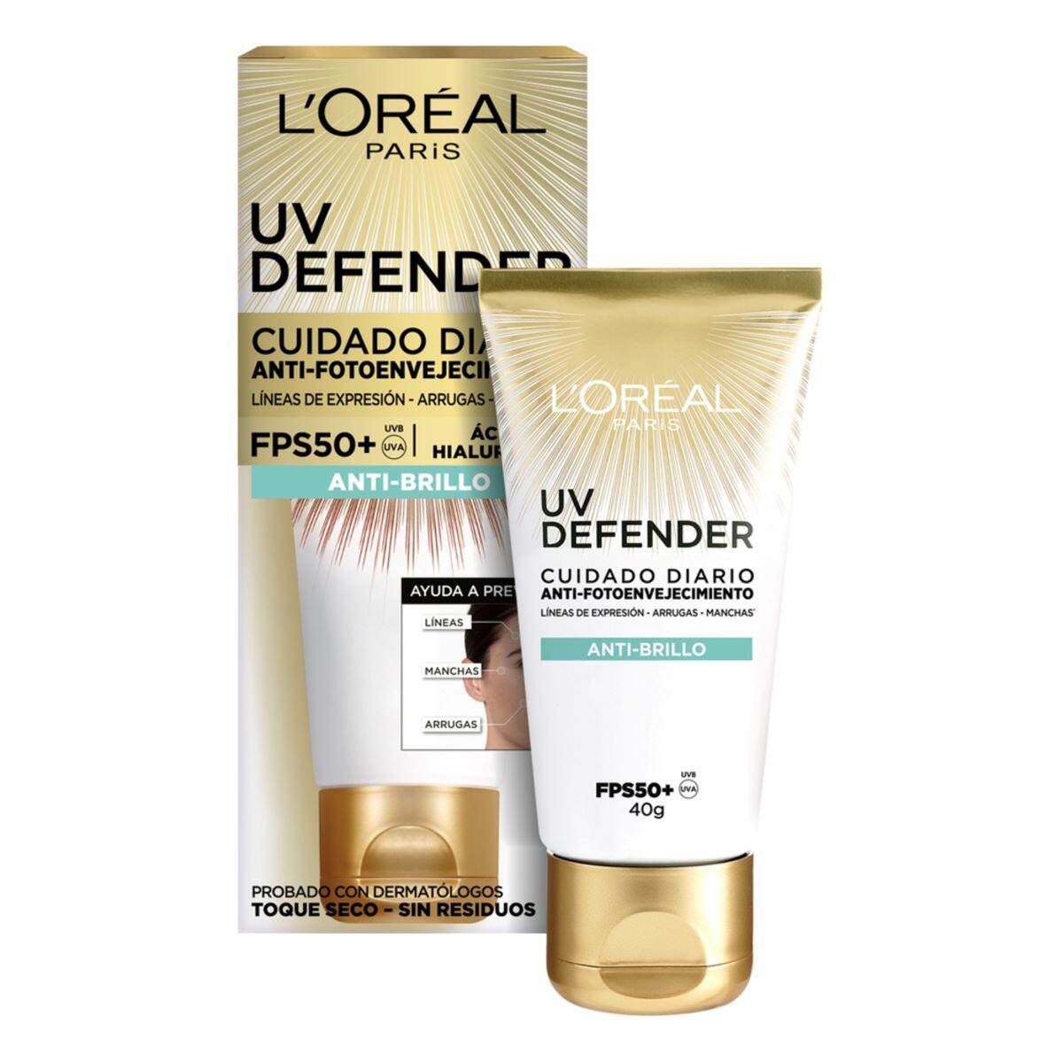 Crema Facial Loreal Uv Defender Anti-brillo Spf 50 X 40 Gr