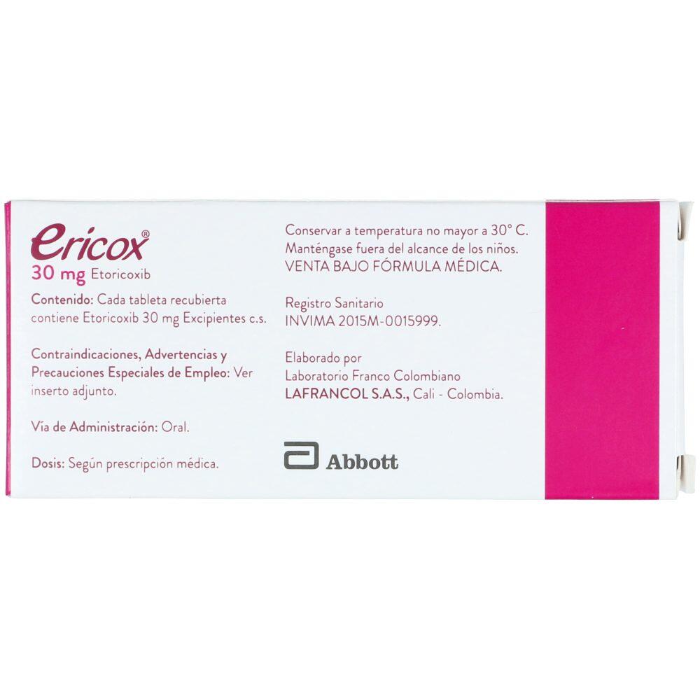 ERICOX 30 MG CAJA X 10 TABL