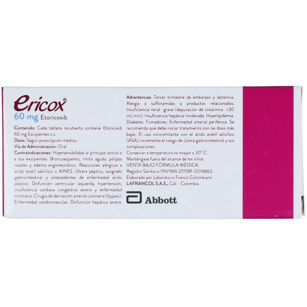ERICOX 60 MG CAJA X 14 TABL