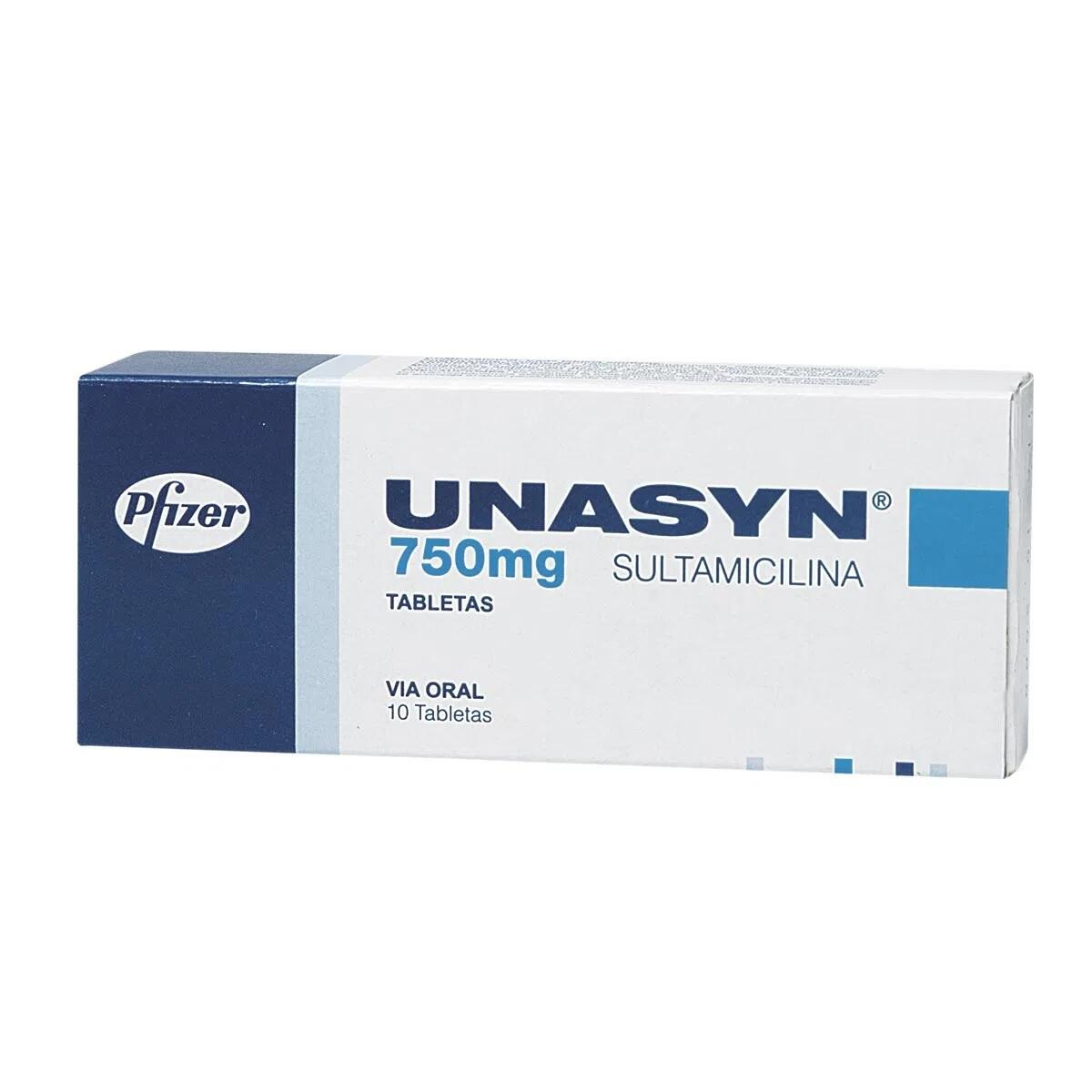 UNASYN 750 MG CAJA X 10 TABL