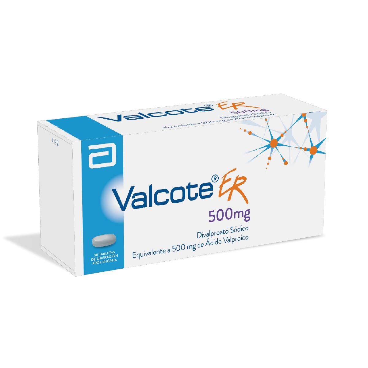 VALCOTE ER 500 MG CAJA X 30 TABL