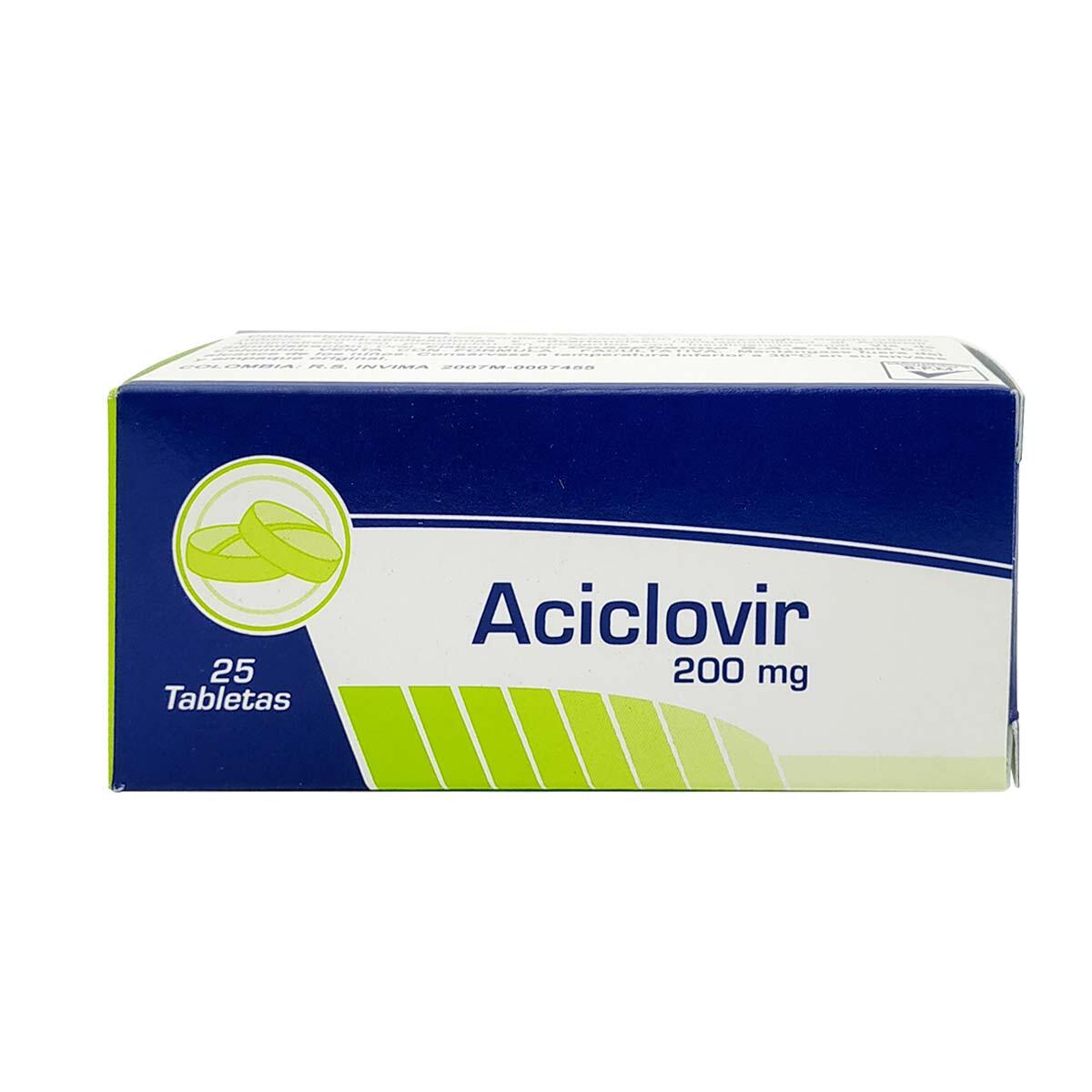 ACICLOVIR 200 MG CAJA X 25 TABL