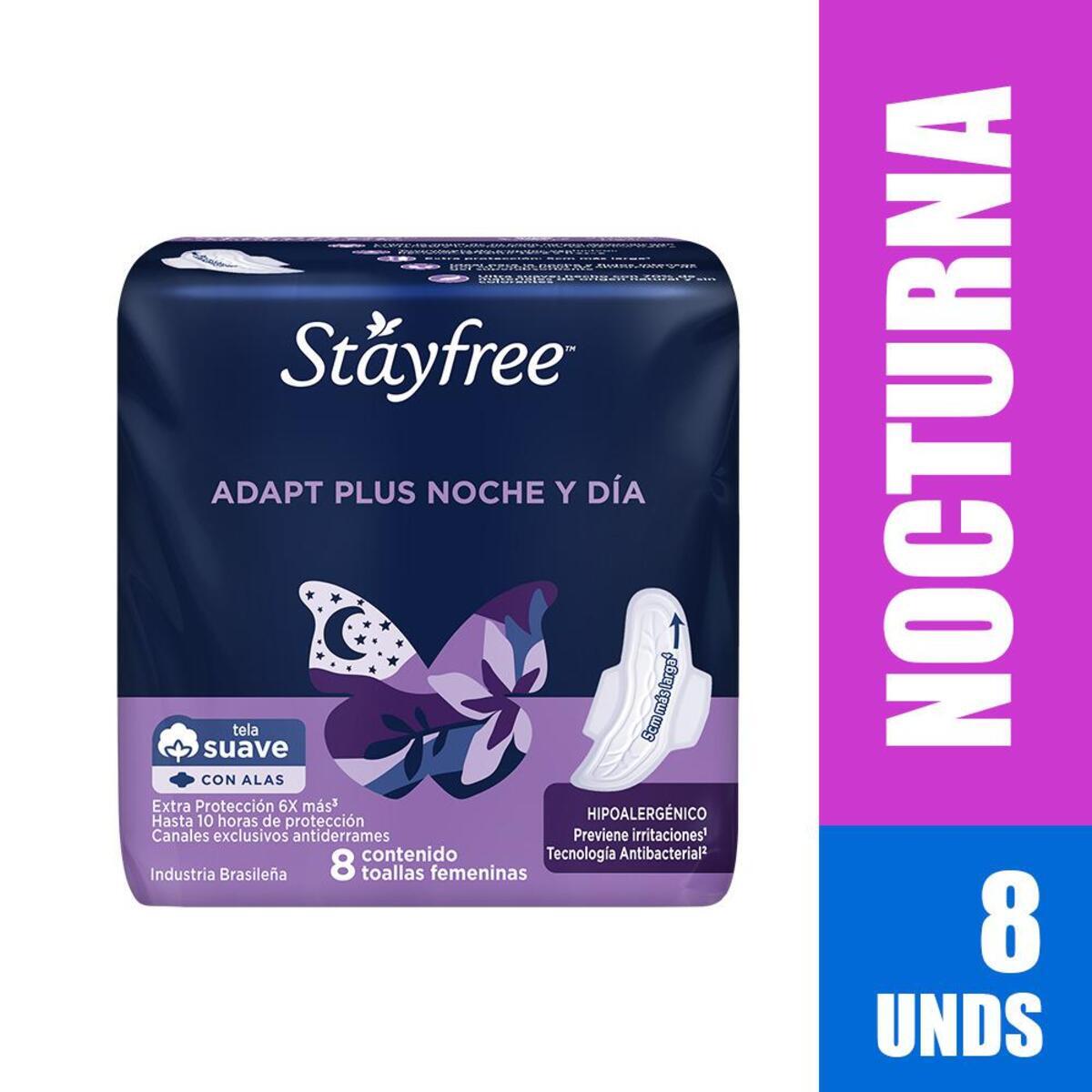 STAYFREE ALAS NOCTURNA NATURAL PAQUETE X 8 UND