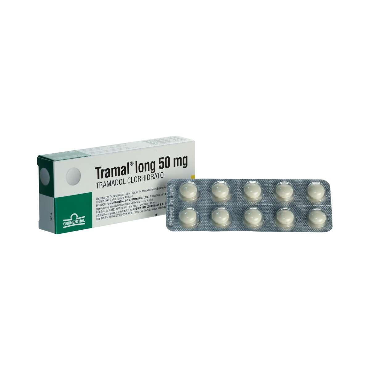 TRAMAL LONG 50 MG CAJA X 10 TABL.