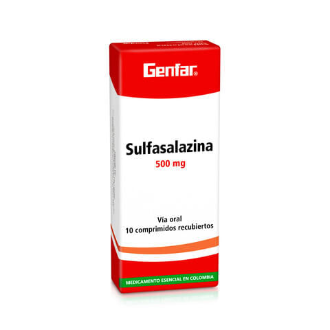SULFASALAZINA 500 MG CAJA X 10 TABL