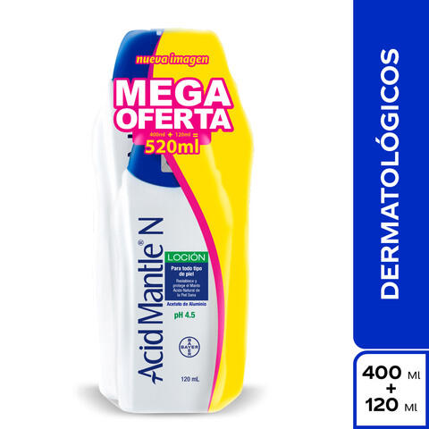 ACID MANTLE FRASCO X 400 ML GRATIS X 120 ML