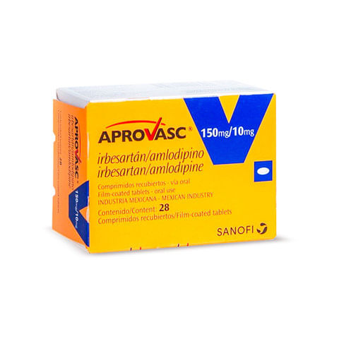 APROVASC 150/10 MG CAJA X 28 TABLETAS