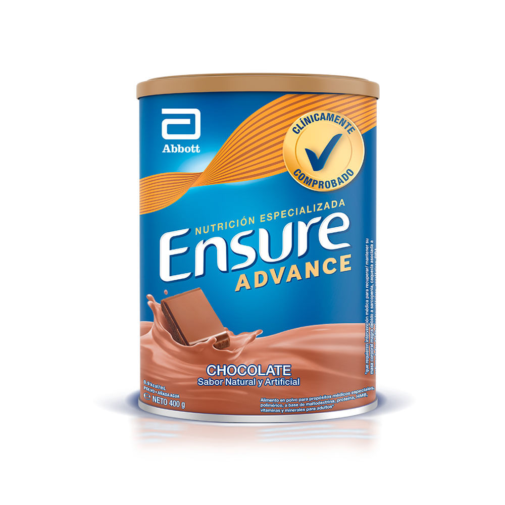 ENSURE ADVANCE POLVO CHOCOLATE TARRO X 400 GR