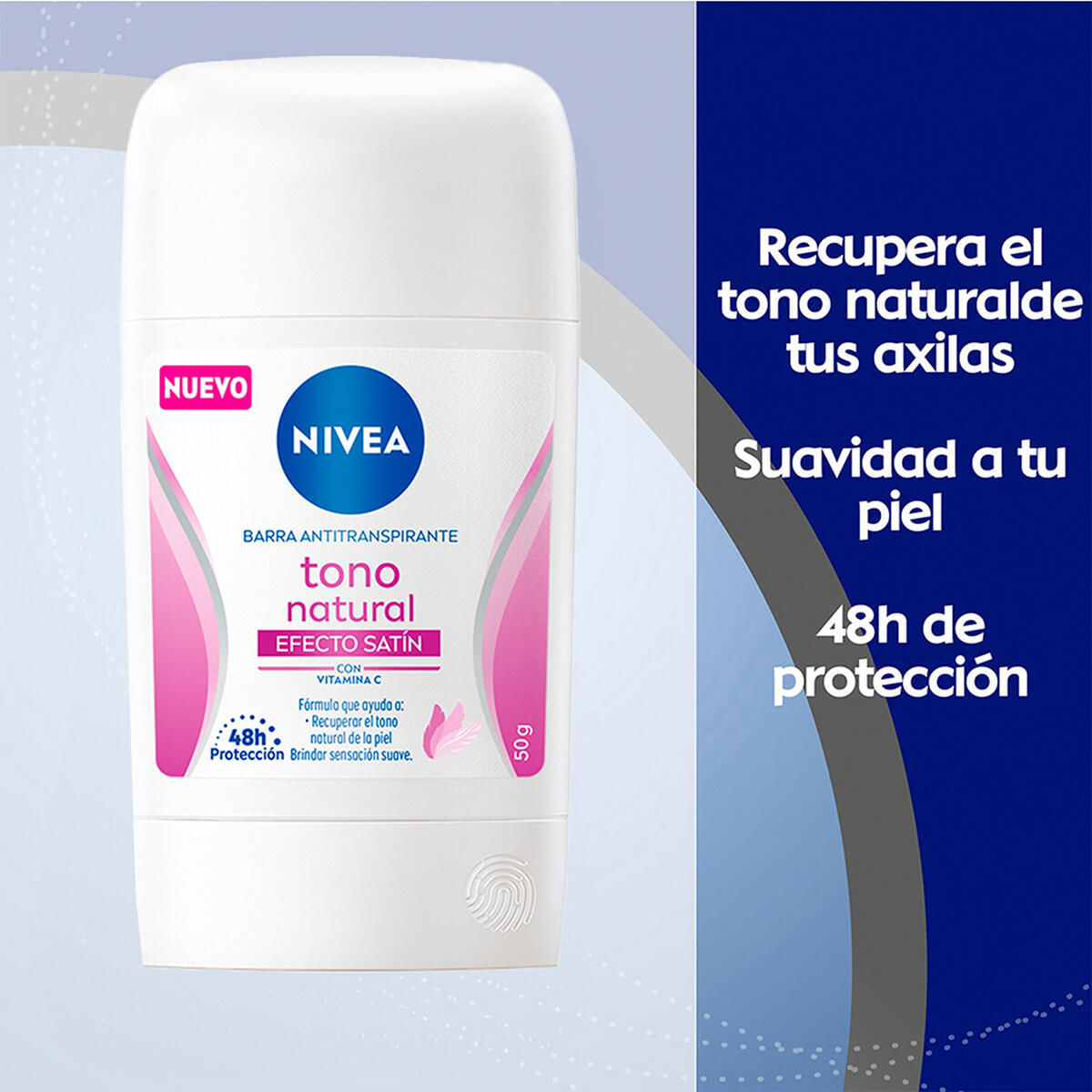 DESODORANTE NIVEA BARRA ACLARADO EFECTO SATIN WOMEN FRASCO X 50 GR
