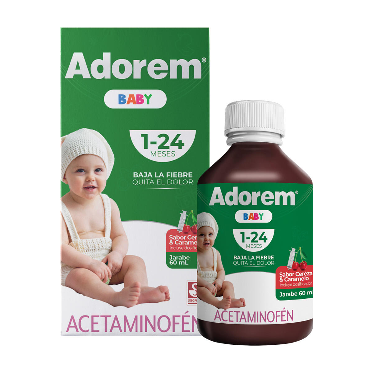 Adorem Baby Jarabe Sabor Cereza Caramelo x 60 Ml