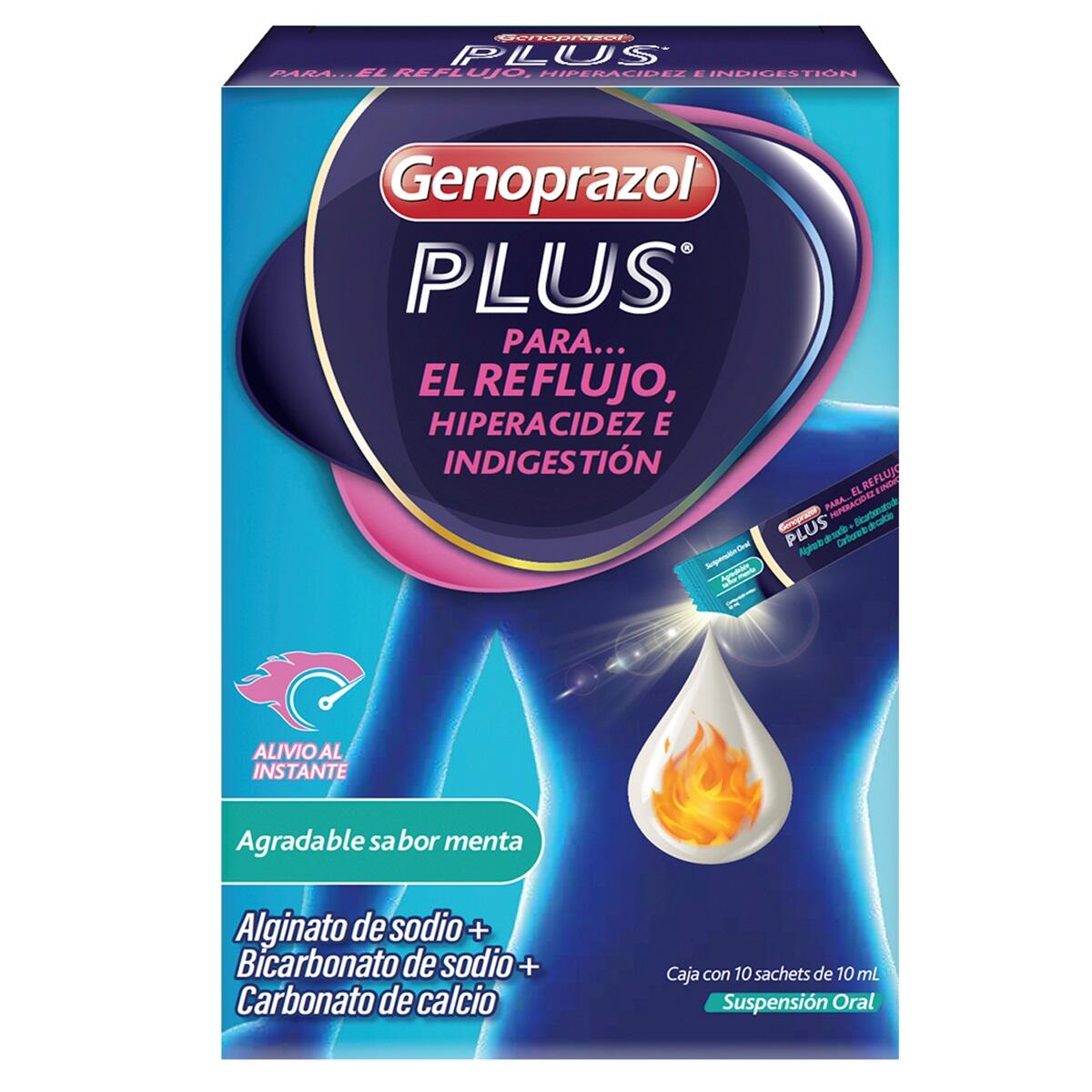 Genoprazol Plus Sabor A Menta Suspension Oral X 10 Sachets