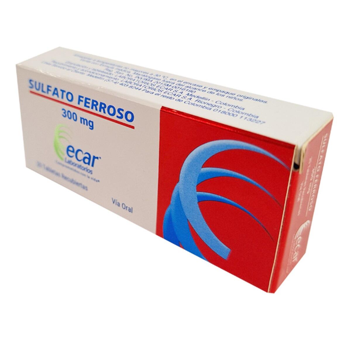 Sulfato Ferroso 300 Mg X 20 Tab